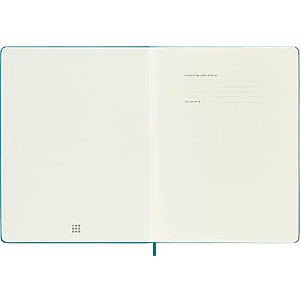 Moleskine Classic Notebook, Hard Cover, XL (7.5" x 9.5") Ruled/Lined, Reef Blue, 192 Pages