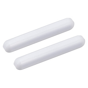 MECCANIXITY Magnetic Stirrer Mixer Stir Bar Rod 50mm(1.97") Cylinder Shape PTFE Coating Magnet White for Laboratory Pack of 2