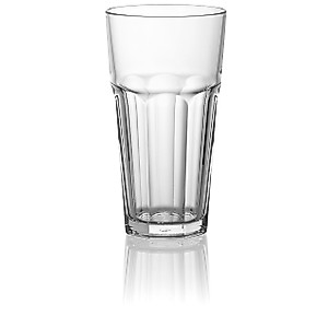 Red Co. Set of 4 Clear Glass 22 Fl Oz Drinking Highball Tumblers for Water, Juice, Beer, Cocktails