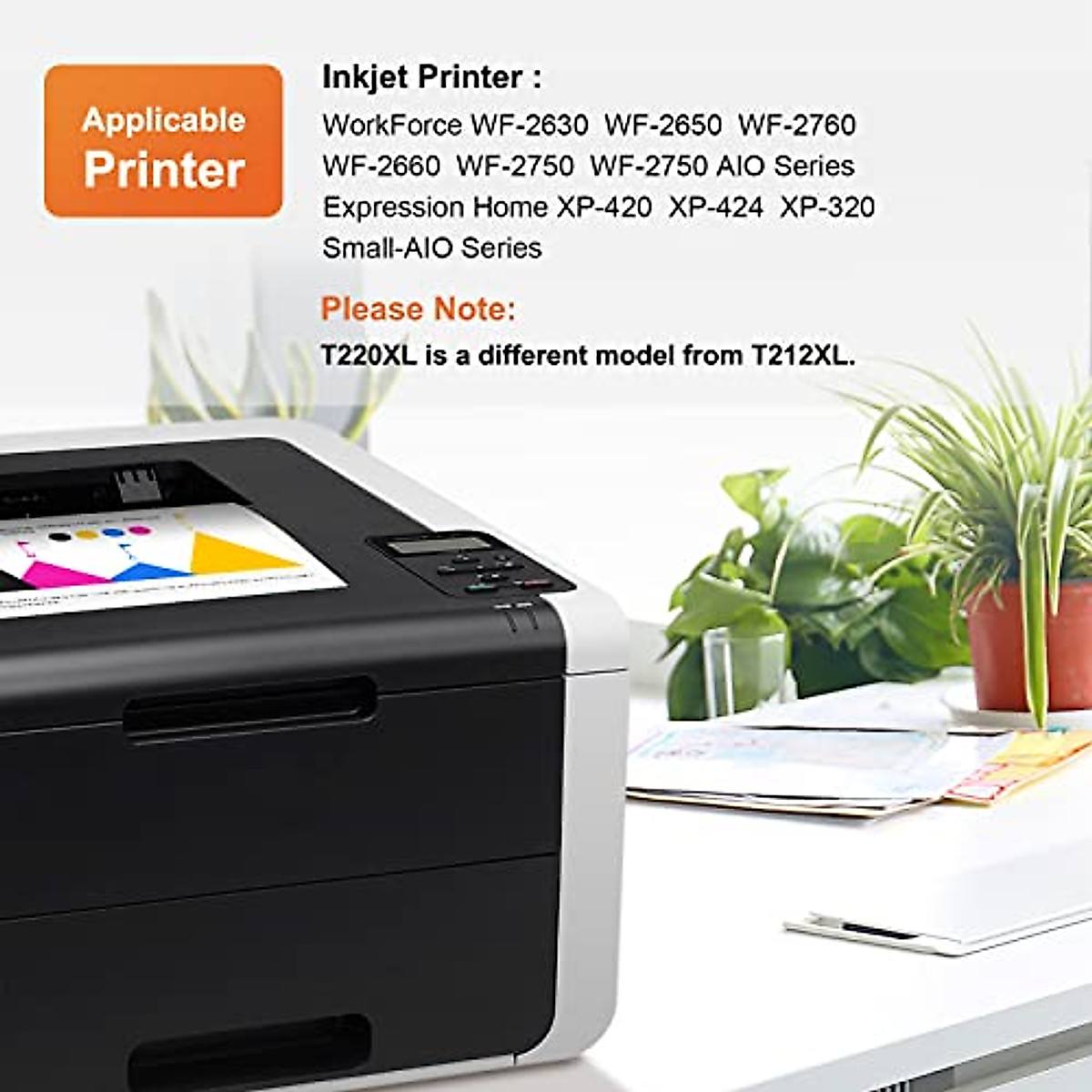 TESEN Remanufactured 220XL RT220XL ERT220XL NE-RT220XL Ink Cartridge Replacement for Epson 220 220XL T220XL Use with Workforce WF-2760 WF-2750 WF-2630 WF-2650 WF-2660 XP-320 XP-424 XP-420 4-Pack