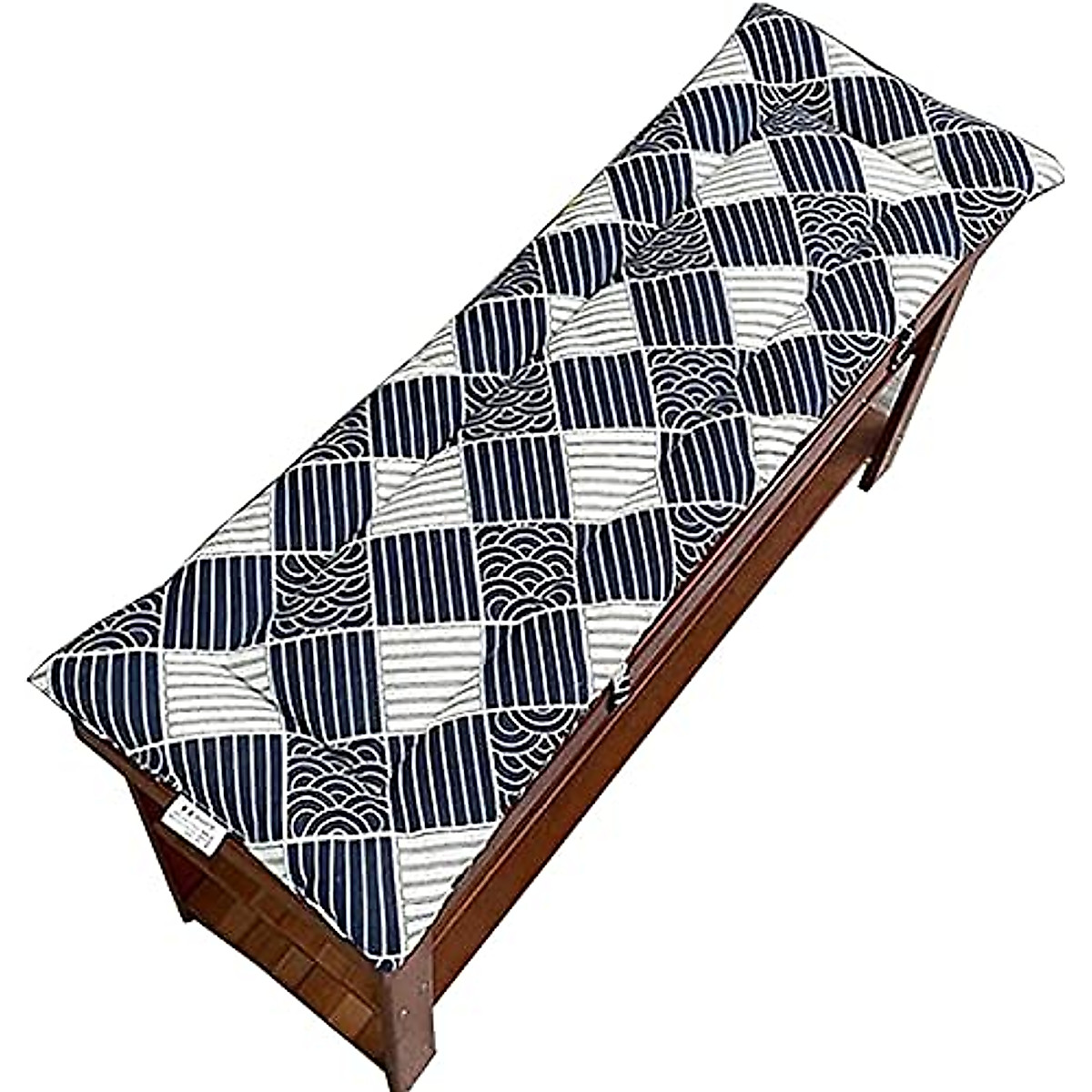 WanJing Outdoor Bench Cushion,Non-Slip Long Chair Backrest Fresco Settee Cushion with Zipper,Porch Swing Seating Pads Soft Lounger Loveseat Wicker Chair Pad,Garden and Deck Seating Pad, 36x12 Inch