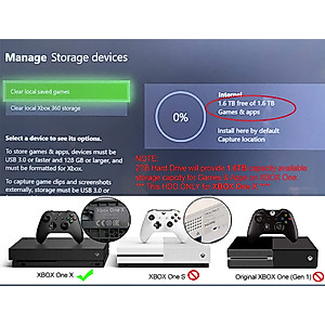 MaxDigitalData Gaming HDD 2TB 128MB Cache SATA 6Gbps 2.5inch Internal Hard Drive (Pre-Formatted for Xbox One X & Firmware Installed)