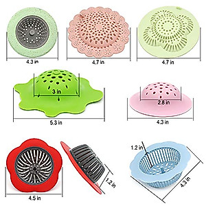 Acrylic Pouring Strainers, Angela&Alex 7 PCS Flow Painting Tools Art Supplies Kits Drawing Flow Fluid Sets Strainers Plastic Silicone Drain Basket Unique Pattern