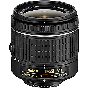 Nikon 18-55mm f/3.5-5.6G VR AF-P DX Zoom-Nikkor Lens - (Renewed)