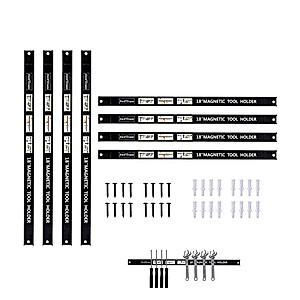 Magnetic Tool Holder 18 Inch 8 Pack Heavy Duty Magnet Tool Bar Strip Rack Wall Mount Black¡­