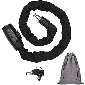 FUBOZONE Heavy Duty Bike Chain Locks, Bicycle Disc Locks, Scooter Motorcycle Cable Locks,Made of Solid Manganese Steel, It is Very Safe.（Size:38.64 in Length x 9 mm Dia/Weight：2.97 Ib）