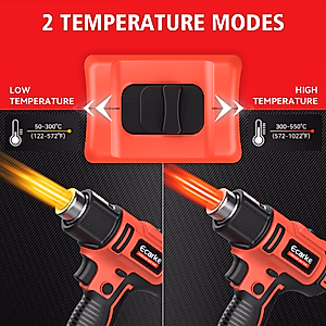 Cordless Heat Gun for Milwaukee M18 18V Battery,Heat Air Gun Fast Heating up to 1202℉,LCD Digital Display Soldering Heat Guns Perfect for DIY Shrink PVC Tubing,Wrapping&Paint Stripping（Bare Tool Only）