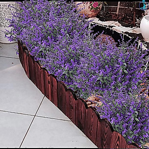 OLYYTAO Artificial Flowers Plants Outdoor Decoration - UV Resistant Plastic Flowers for Outside Faux Plants for Home Garden Decor (10, Lavender Purple)