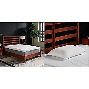 Tempur-Pedic TEMPUR Supreme 3-Inch Medium Firm Mattress Topper, King, Beige & Symphony Pillow Luxury Soft Feel, Standard, White