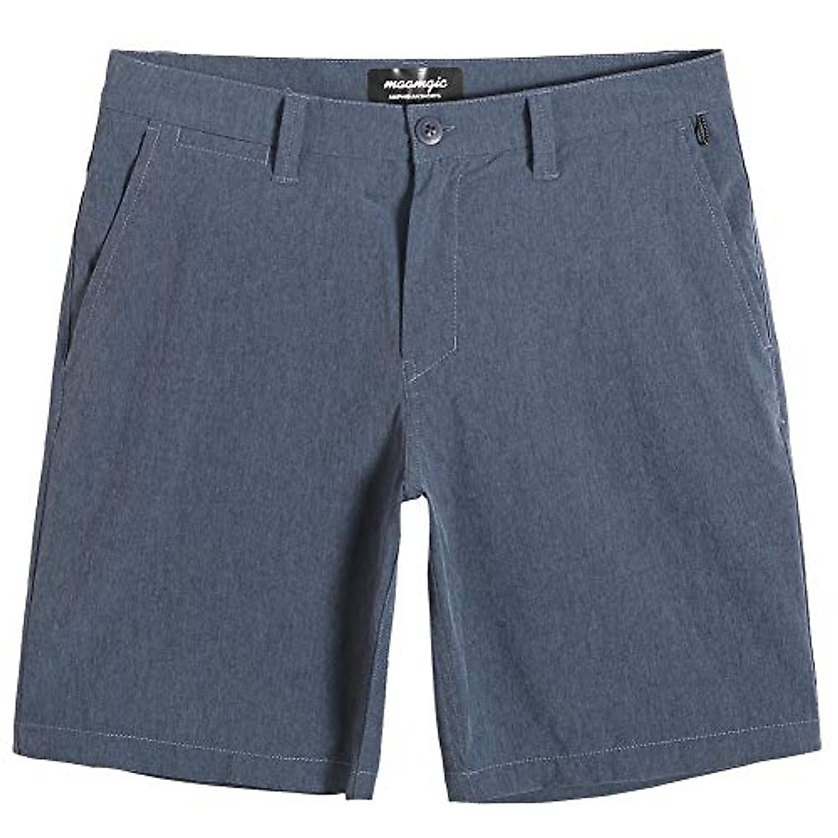 maamgic Men's Slim-fit Golf Shorts 9" Inseam Amphibious Casual Shorts Stretch Quick Dry Daily Casual Wear Navy