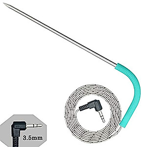 Replacement Meat Probe for Traeger Grills. Premium 3.5mm Plug with Traeger Meat Probe, 2pc Meat Probes and 2pc Stainless Steel Grill Clips.