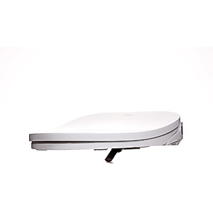 Eco Nova Elongated Bidet Toilet Seat, White, Slim Profile, Stainless Steel Nozzle, Unlimited Warm Water, LED Night Light, Wireless Remote Control With Wall Mount, Sittable Lid, 4 Year Warranty