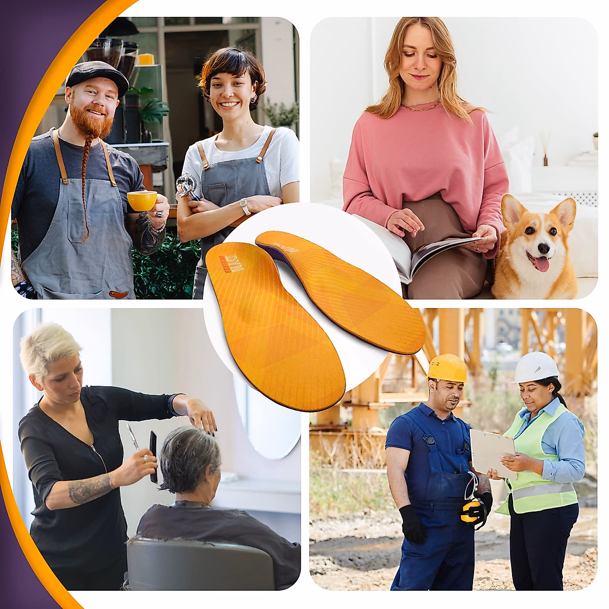 Insoles for Plantar Fasciitis, DynWalker Orthotic Inserts,Metatarsalgia Insoles,Relieve Achilles Tendonitis,overpronation, L