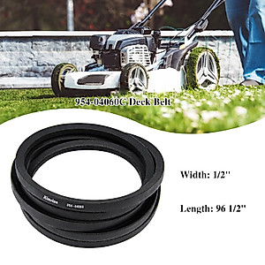 Kimsion 954-04060C Deck Belt (1/2'' x 96 1/2'') Replaces 954-04060B, 754-04060, 754-04060B for MTD, Troy-Bilt, Craftsman, Cub Cadet 42'' Deck Riding Mowers, Replacement Troy Bilt 42 inch Deck Belt