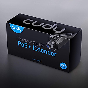 Cudy POE15 Gigabit Outdoor Waterproof IP67 PoE + Extender, 10/100/1000Mbps, PoE Repeater, PoE Amplifier, BOE PoE, Wall Mount, IEEE 802.3at/802.3af, Wall Mount