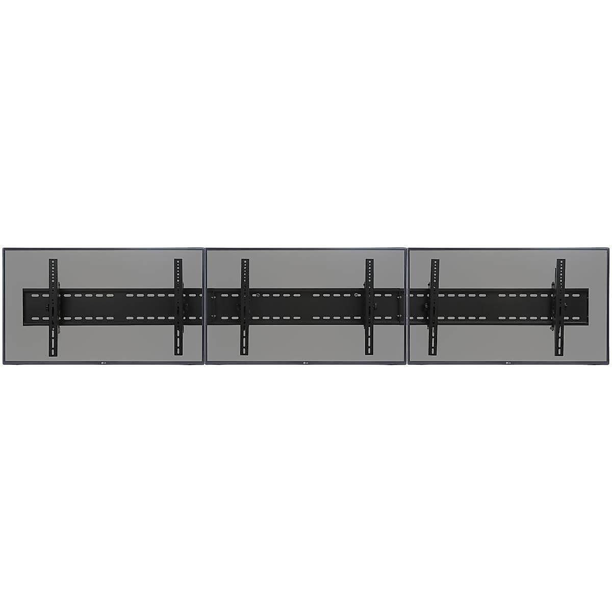 Displays2go, Tri-Mounted Plasma Screen Bracket, Steel Build – Black Finish (MNBD3060S3)