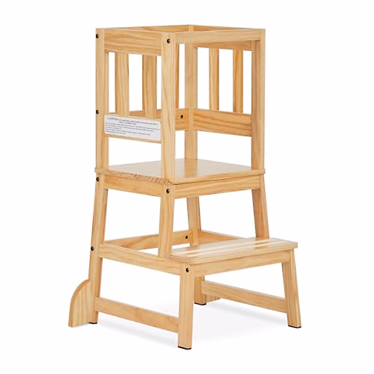 Dream On Me 2-in-1 Funtastic Tower and Step Stool, Easy to Assemble, Multi-Purpose Stool with Non-Toxic Paint Finish, Made of Solid Pinewood, Natural
