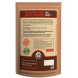 Milk Thistle for Dogs Liver Detox Support (120 GMS), Canine and Cat Liver Support Supplement Powder Without Capsules, Pills