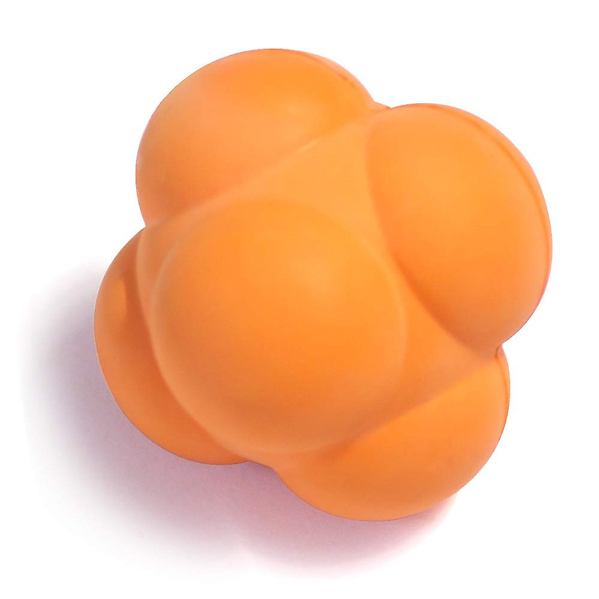 GSE Reaction Ball, Reactivity Ball, Field Training Ball, Agility Trainer for Baseball, Rubber Reaction Bounce Balls for Hand-Eye Coordination & Speed Reflex Training (Orange)