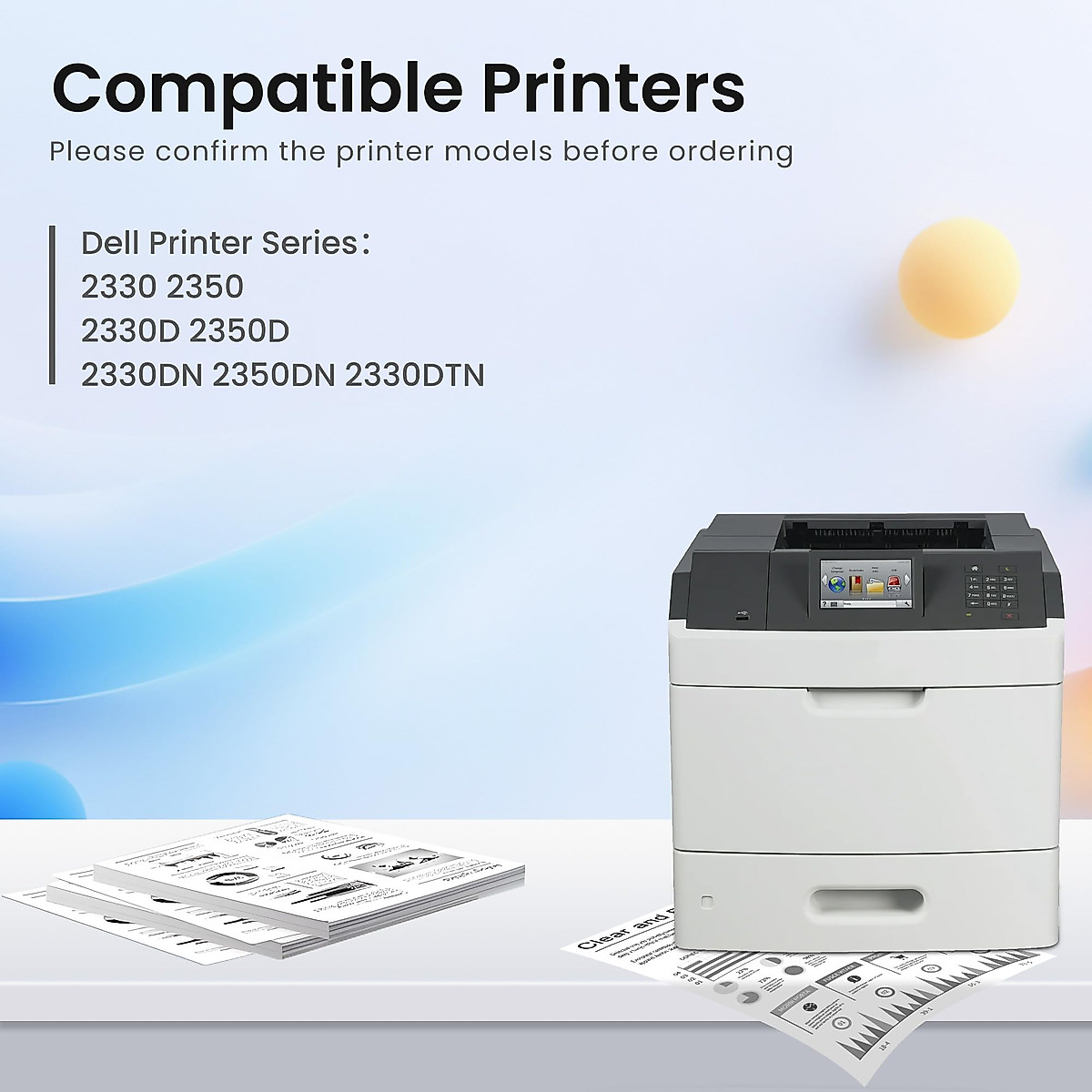 GREENBOX Compatible 2330DN Toner Cartridge Replacement for Dell PK941 6,000 Pages High Yield for Dell 2350DN 2330DN 2330D 2330DTN 2330 2350D 2350 Printer (Black, 1-Pack)