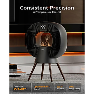 Sothing Space Heater Humidifier Combo - Star 3-in-1 Electric Heaters for Indoor Use, Humidifier with Flame Light, Aesthetic Design, 1500W Space Heater Indoor Large Room, Sleep Mode for Bedroom, Office