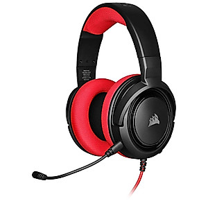 Corsair HS35 - Stereo Gaming Headset - Discord Certified - Memory Foam Earcups - Works with PC, Xbox Series X, Xbox Series S, Xbox One, PS5, PS4, Nintendo Switch and Mobile – Red