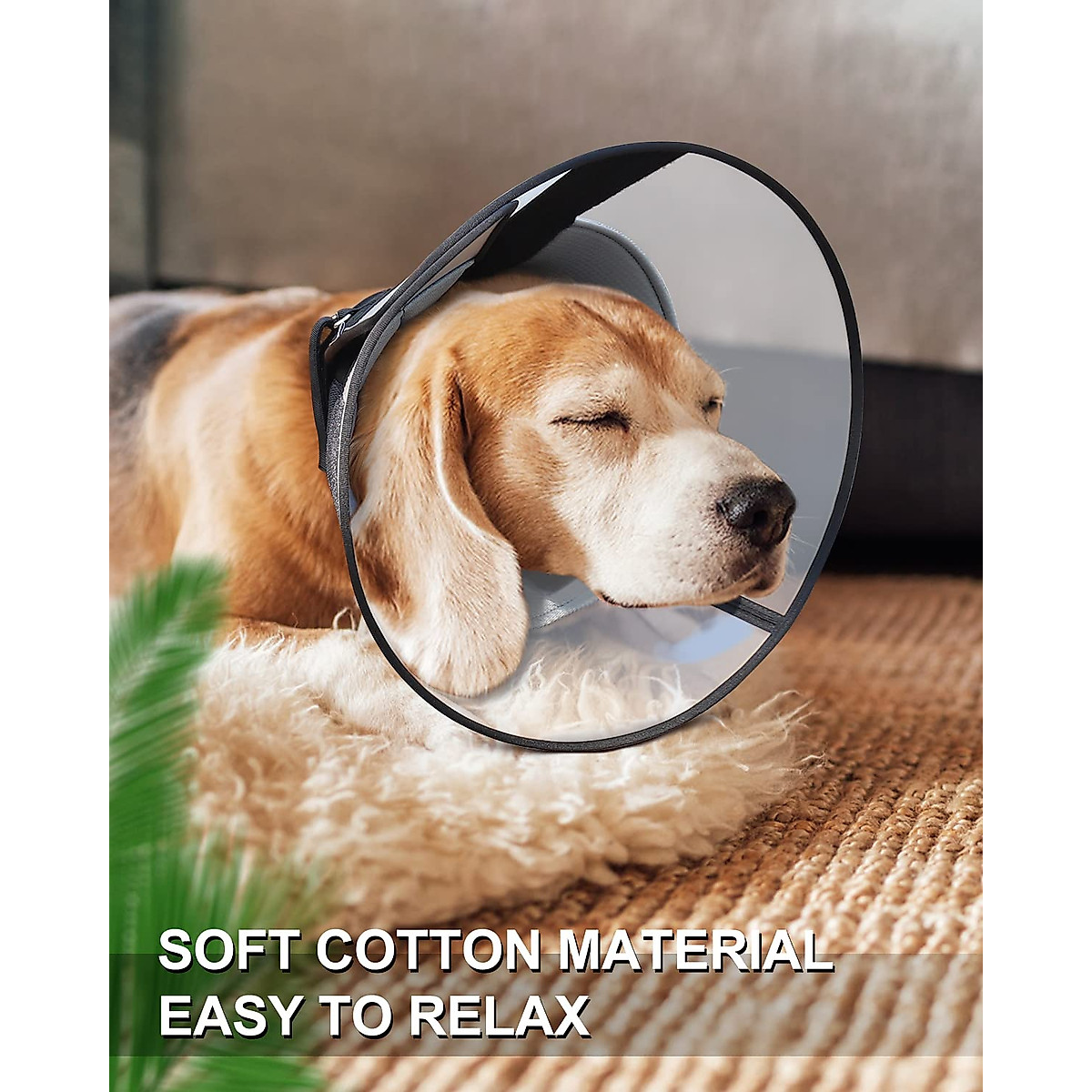 Dog Cone for Dogs After Surgery, Soft Dog Recovery Cone, Breathable Dog Cones for Large and Medium Small Dogs,Adjustable Dog Recovery Collar for Pets,Wound Healing Safety E-Collar (Medium Dog)