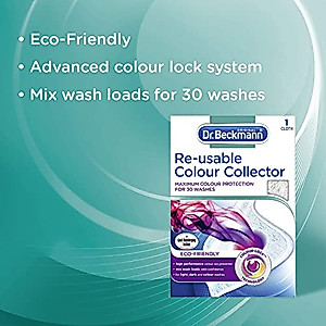 Dr. Beckmann Re-usable Colour Collector Cloth | Eco-friendly colour protection for up to 30 washes | Reusable cloth | 1 pack = 1 cloth