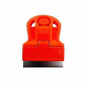 Plastic Razor Blades Scraper Tool Razor Multi-funtional Scraper Remover for Cleaning Paint, Caulk, Label, Decal, Sticker, Floor, Stove Top(Orange)