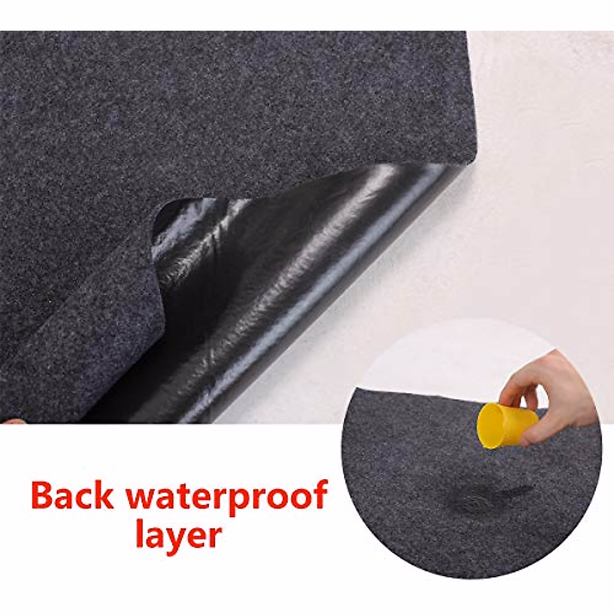 Electric Smoker Mat，Premium Oven Protective Mat—Protects wooden floors and outdoor terraces,Absorbent Material-Contains Smoker Splatter，Anti-Slip and Waterproof Backing，Washable (36" x 36")