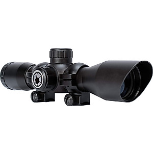 BARSKA 30/30 Crosshair Reticle Rifle Scope for .22 Plinking & Rimfire Rifles - Optimal Precision with Rings for Shooting, Hunting, Target Practice