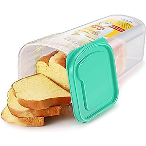 Andwarmth Bread Storage-Bread Container-Bread Keeper-Bread Dispenser-Airtight Bread Box-Bread Saver-Bread Boxes for Kitchen Counter-Green 2