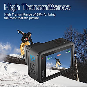 Taisioner Screen Protector for GoPro HERO 11 HERO 10 Black HERO 9 Black Fit Media Mod Ultra Tempered Glass Protective Foils with Lens Cover Accessories Kit