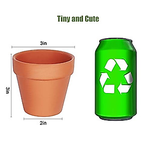 KOAMLY 20pcs 3 InchTerra Cotta Plant Nursery pots Mini Planters with Drains, Succulent Seedling Planters Best Gift for Aunt in Home Office, Window Sill, Wedding Decor