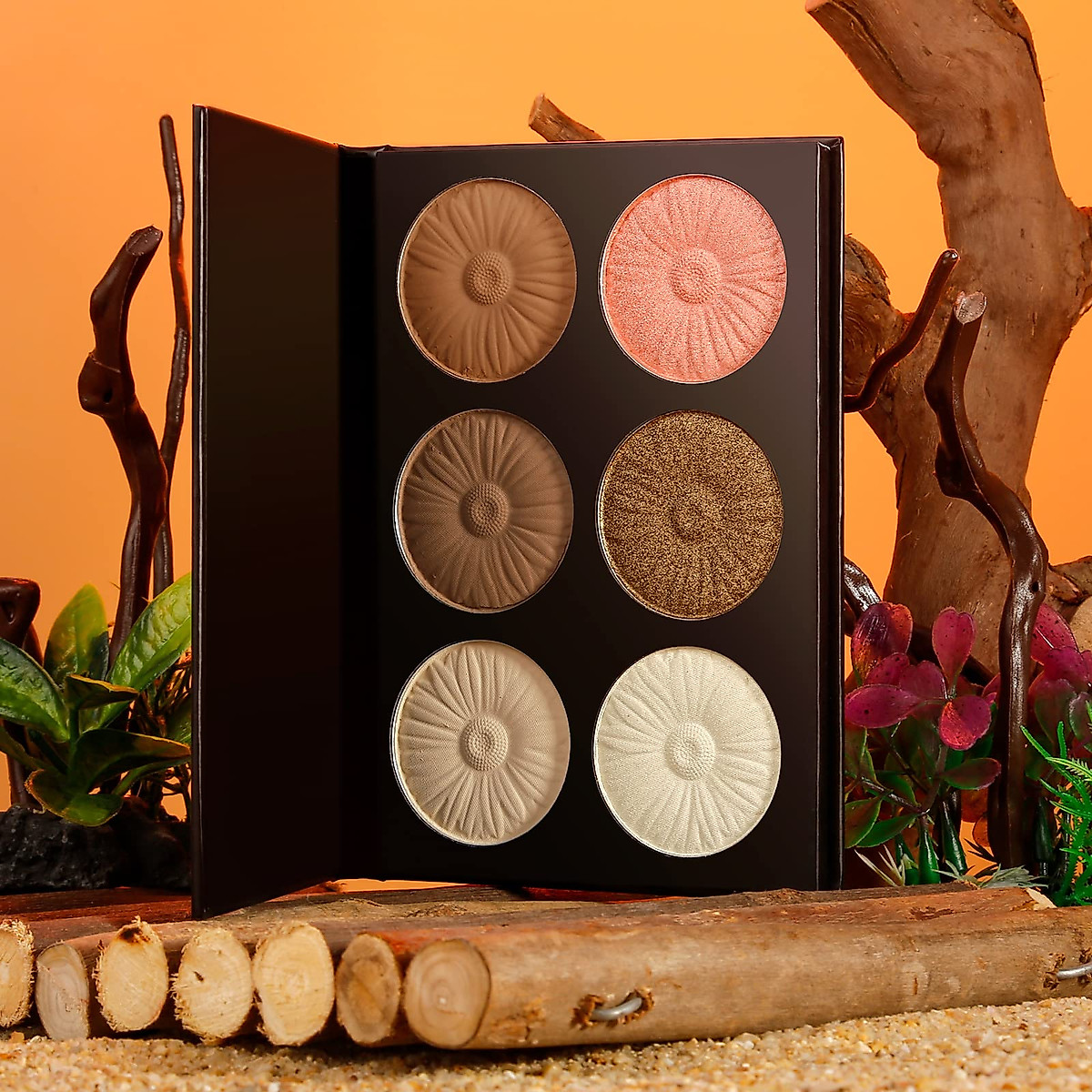 Highlighter Contour Makeup Palette,Afflano Bronzer Highlighter Blush Matte Shimmer 6 Colors,Face Cheek Contour Palette Highlight Blush Nude Pink Rose Gold, Eye Highlighting Natural Illuminating