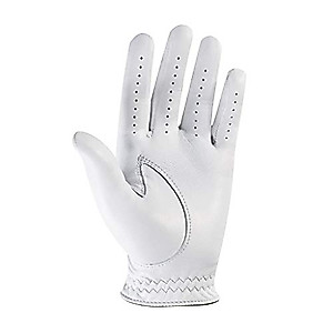 FootJoy Women's StaSof Golf Glove, White Medium, Worn on Right Hand