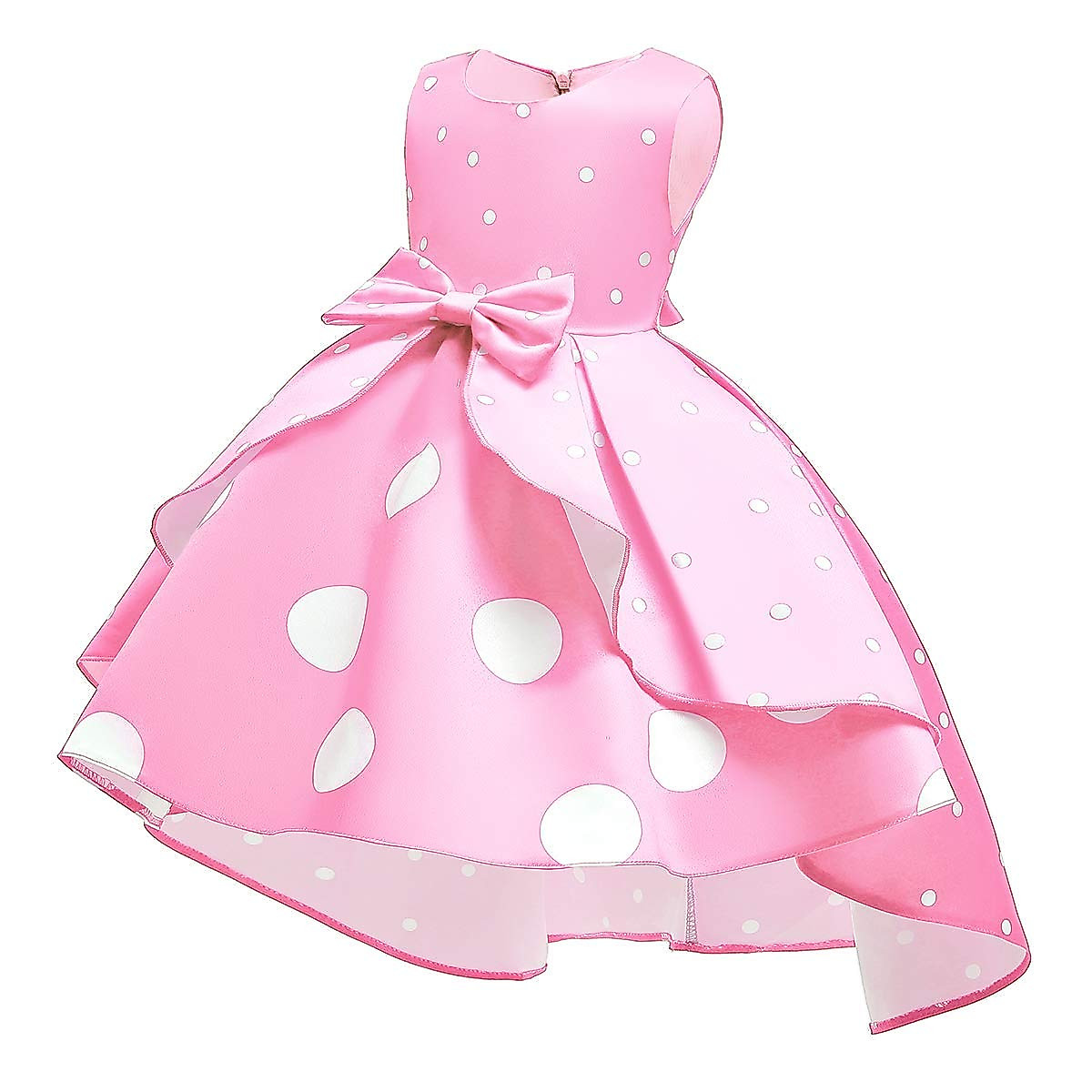 Mouse Dress Girls Mouse Costume for Toddler Baby Birthday Outfit Polka Dots Infant Kids Halloween Costumes Dress Up Headband Cosplay Mini Princess Gown Themed Party Supplies Pink 2-3T