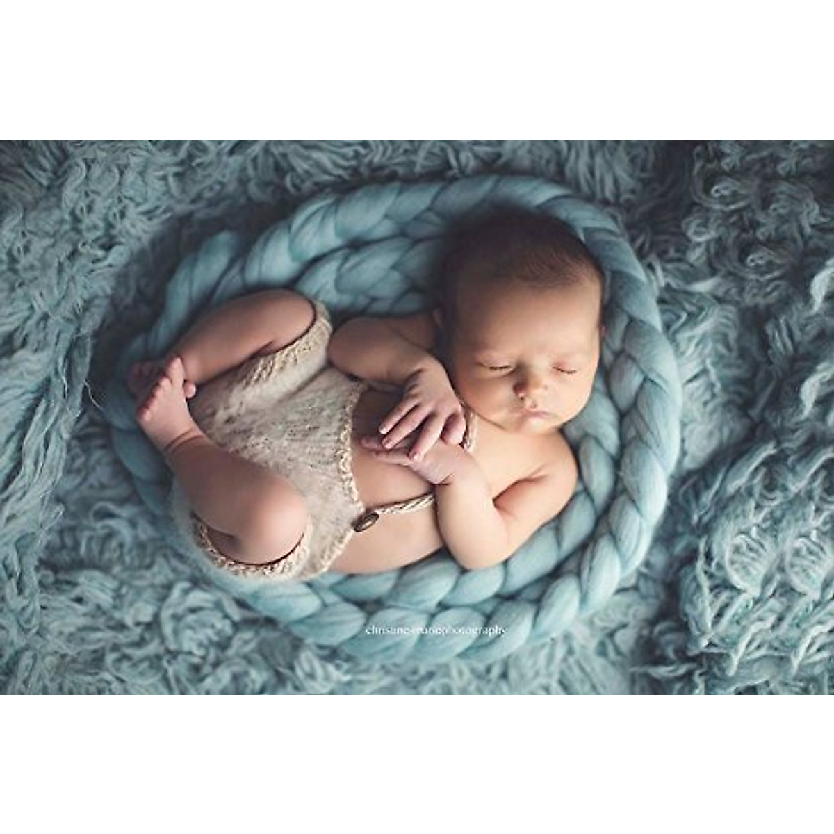 Eight-foot (2.4 meter) Long Merino Wool Braids for Newborn Photography