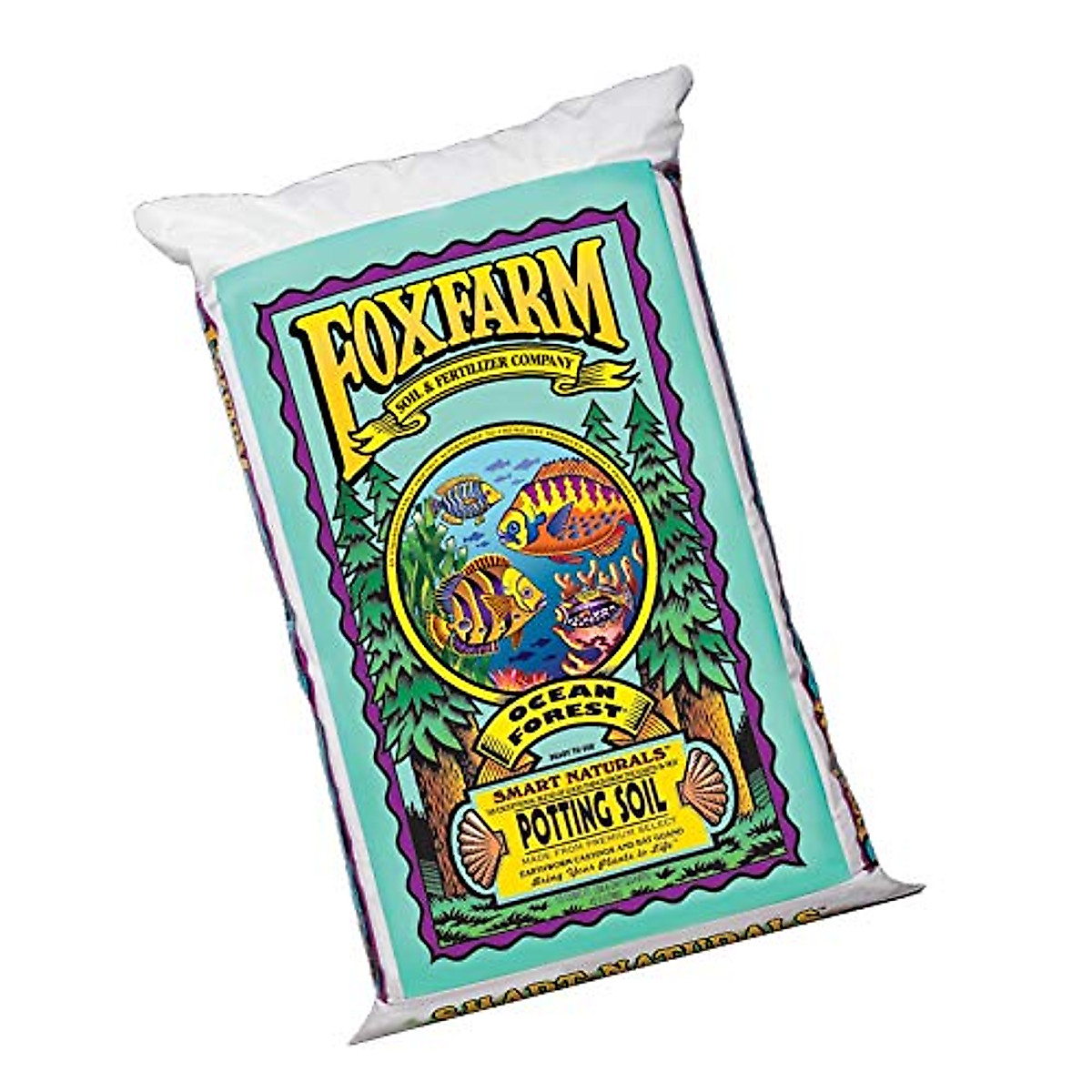 Fox Farm Foxfarm FX14000 Ocean Forest Indoor/Outdoor Garden Potting Soil Bags 6.3-6.8 pH, 1.5 Cubic Feet, 40 pounds for Plants (10 Pack)