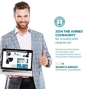 AIRNEX Set of 10 Activated Carbon PM2.5 Filters and 4 Exhaust Valves Replacement fit Most Dust and Pollution Masks in The Market