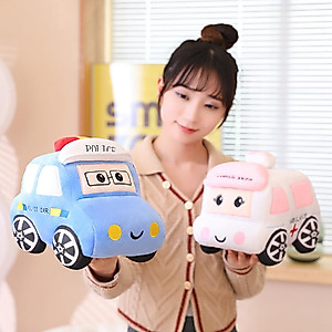 3D Cartoon Ambulance Throw Pillow Hugging Ambulance Plush Ambulance Stuffed Animal Toys Ambulance Pillow Sofa Cushion Ambulance Gift for Kids Or Lovers In Valentine's Day, Christmas or Birthday