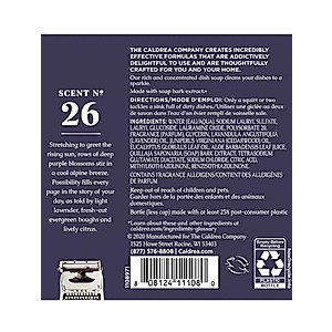 Caldrea Dish Soap, Biodegradable Dishwashing Liquid made with Soap Bark and Aloe Vera, Lavender Cedar Leaf, 16 oz , 3 Pack