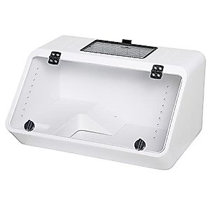 PawHut Small Turtle Tank with Basking Platform, Reptile Aquarium Cage with Feeding Trough, Box Turtle Habitat and Hermit Crab Habitat, Clear Sunlight Window, Indoor and Outdoor