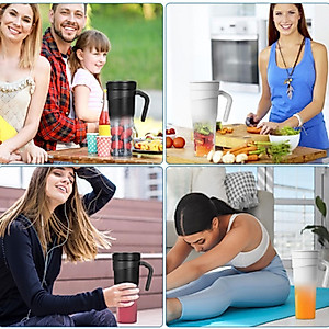 Portable Blender, Personal Blender for Shakes and Smoothies, 16 oz Personal Size Blender, Smoothie Blender with 6 Blades, BPA Free, USB Rechargeable, Juicer Blender with Straw, Black