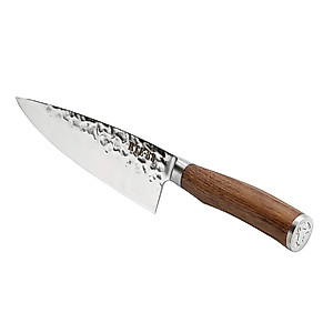 ROUTE83 Classic XL Chef's Knife - Handmade - Hammered German Steel - American Walnut Wood Handle