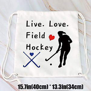 JYTAPP Field Hockey Present for Hockey Drawstring Bag Field Hockey Present for Players Field Hockey Team Inspiration Present