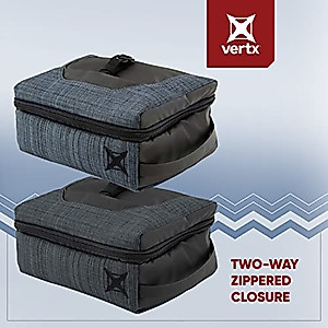 Vertx Contingency Outbound Kit, Tactical Pouch for Travel Essentials or Hiking Survival Gear, Compatible Tactigami, Wipe Clean Travel Organizer, Heather Navy/Galaxy Black, One Size