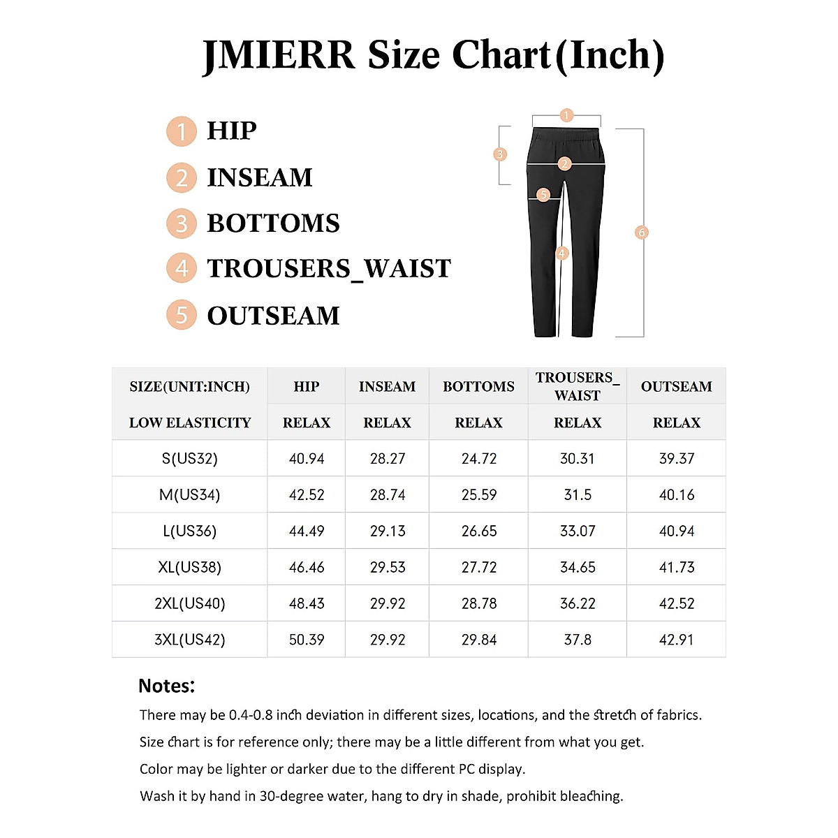JMIERR Mens Casual Joggers Pants - Cotton Drawstring Chino Cargo Pants Hiking Outdoor Twill Track Jogging Sweatpants Pants with Pockets for Men, US 40(2XL), C Light Grey