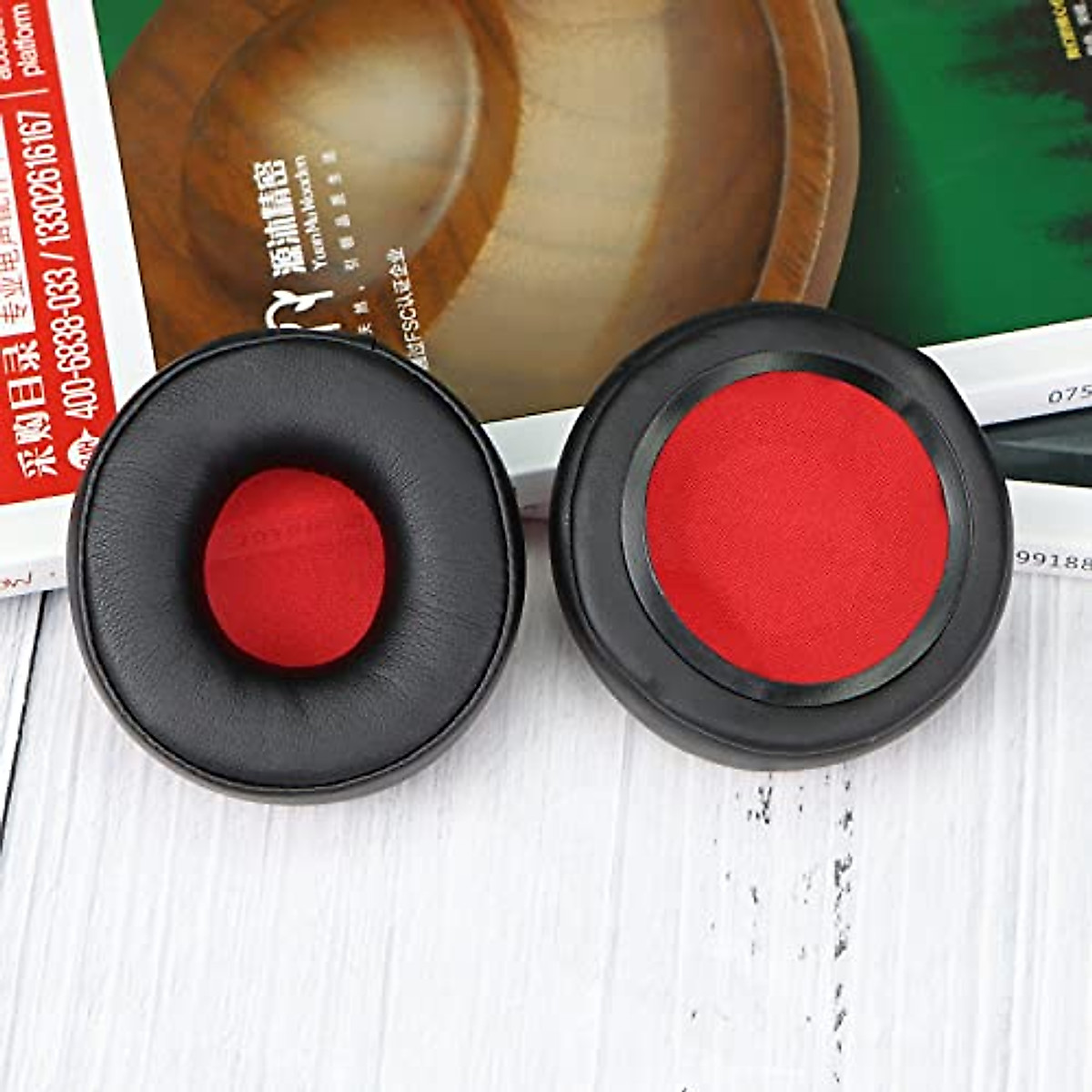 Move Ear Pads Cushion, MOLGRIA Replacement Earpads for Jabra Mobr Wireless Stereo Headphones.(Red Lining)