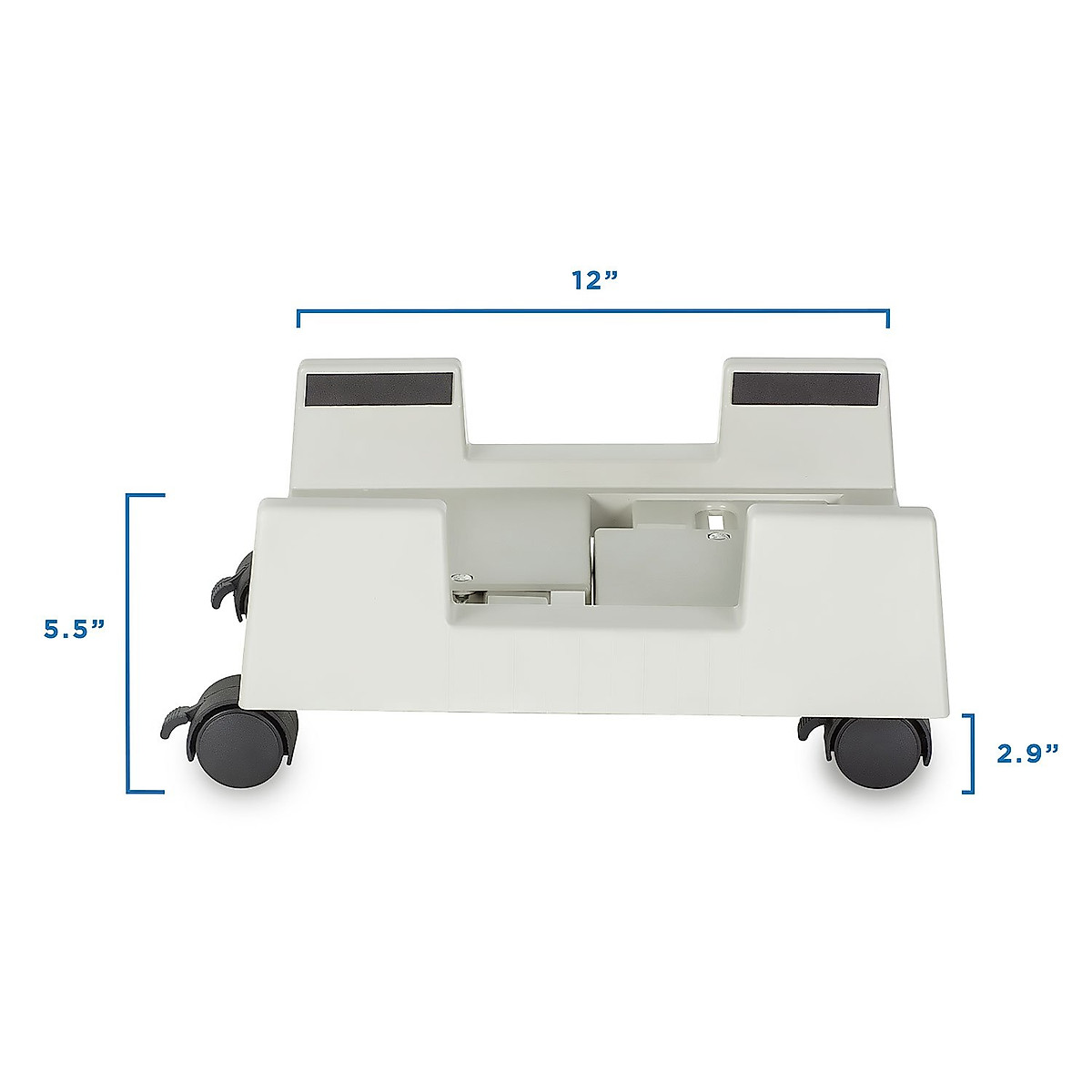 Mount-It! CPU Stand with Wheels, Adjustable Width Computer Cart, Universal Design Fits Desktop PC Tower ATX, Locking Wheels, 6-10.2" Wide 60 Lbs Capacity